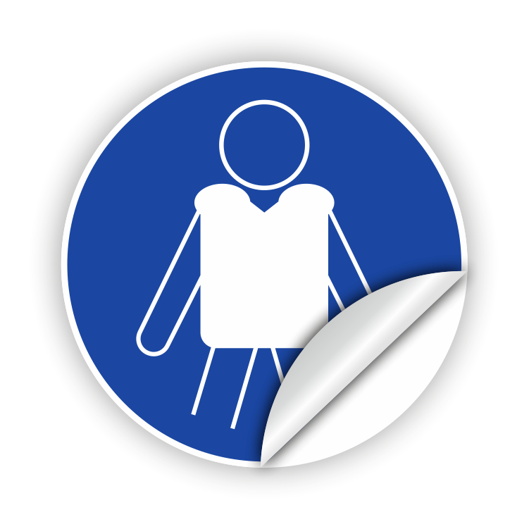 Reddingvest Verplicht M053 - Sticker Spot - Dé Sticker Koning!