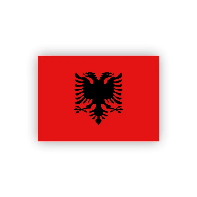 Vlagsticker Albanië - Sticker Spot - Dé Sticker Koning!